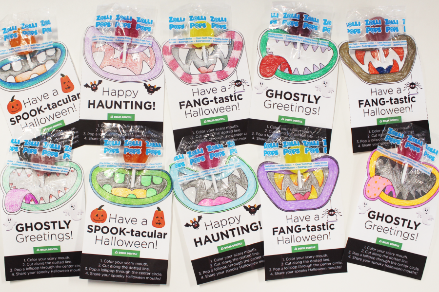 Printable Monster Mouths! Lollipop Template for Halloween Crafts